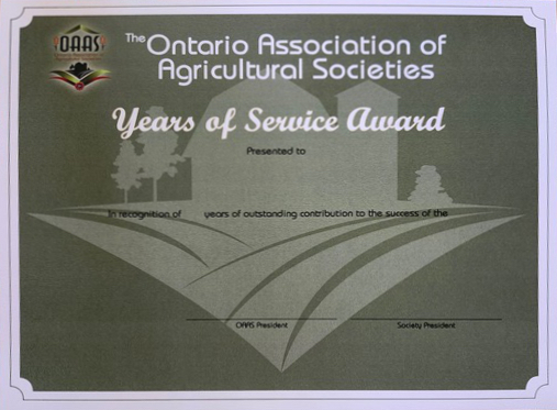 Years of Service Award – OAAS